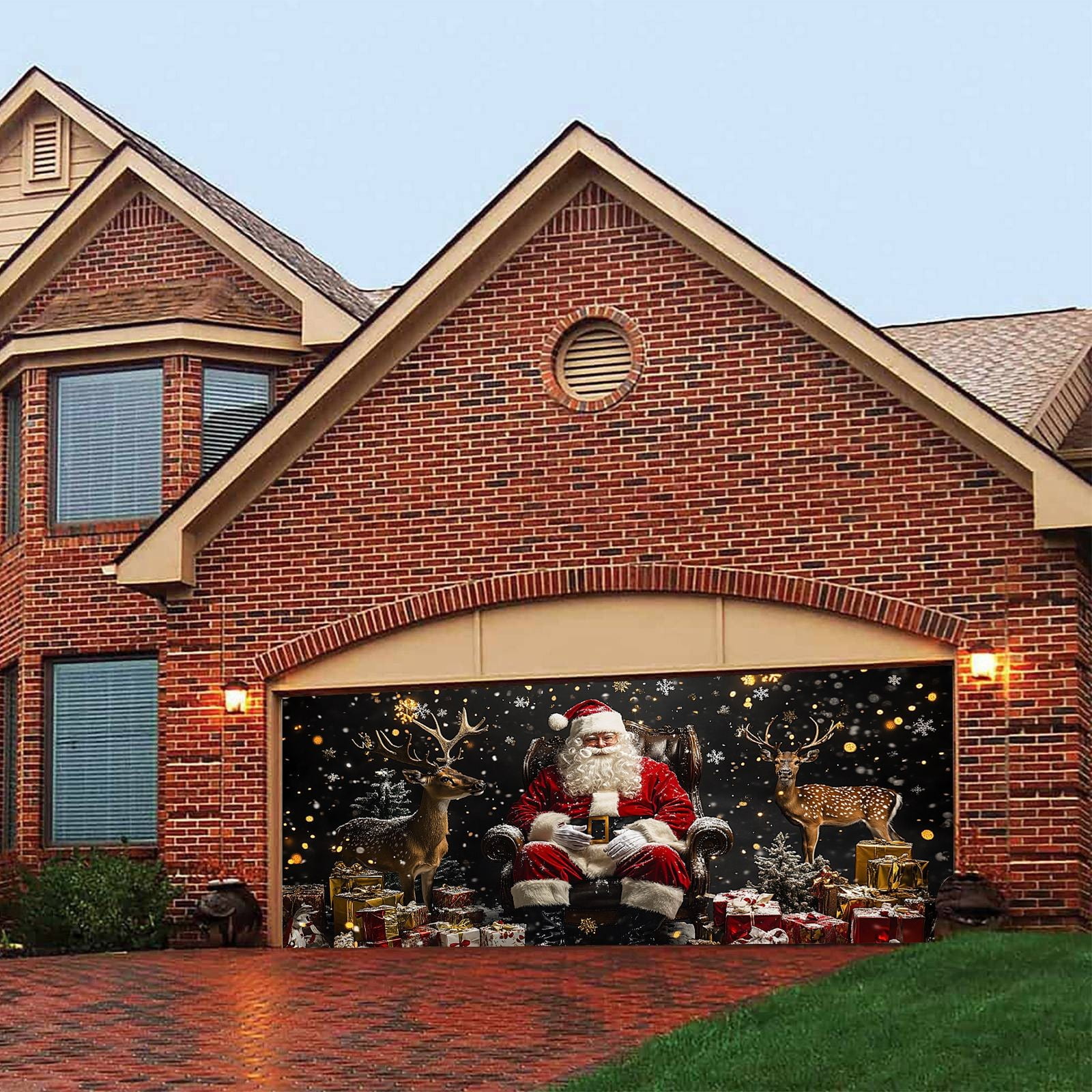 SGJHEQ Festive Christmas Garage Banner – Joyful Holiday To Your Garage ...