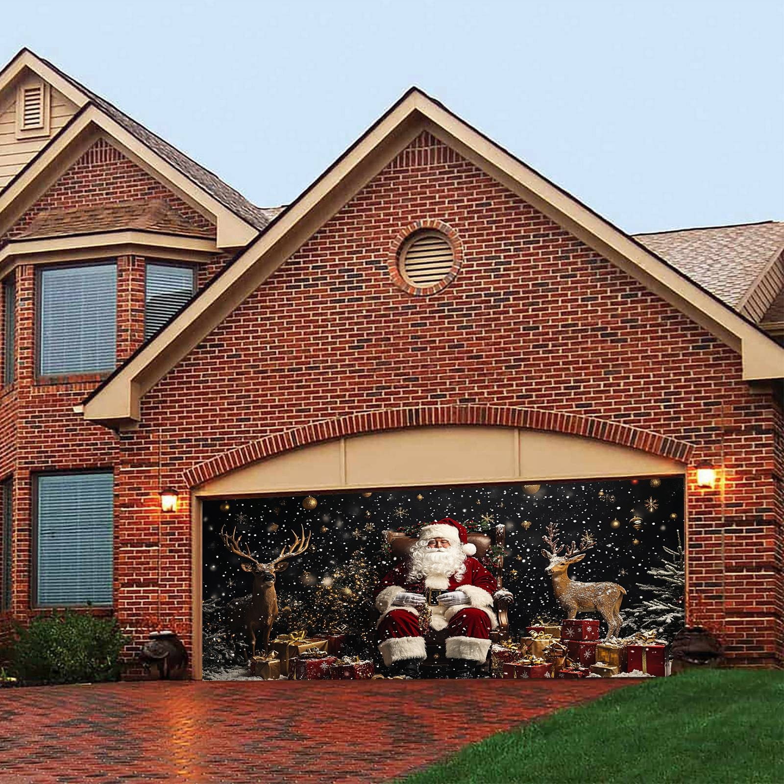 SGJHEQ Festive Christmas Garage Banner – Joyful Holiday To Your Garage ...