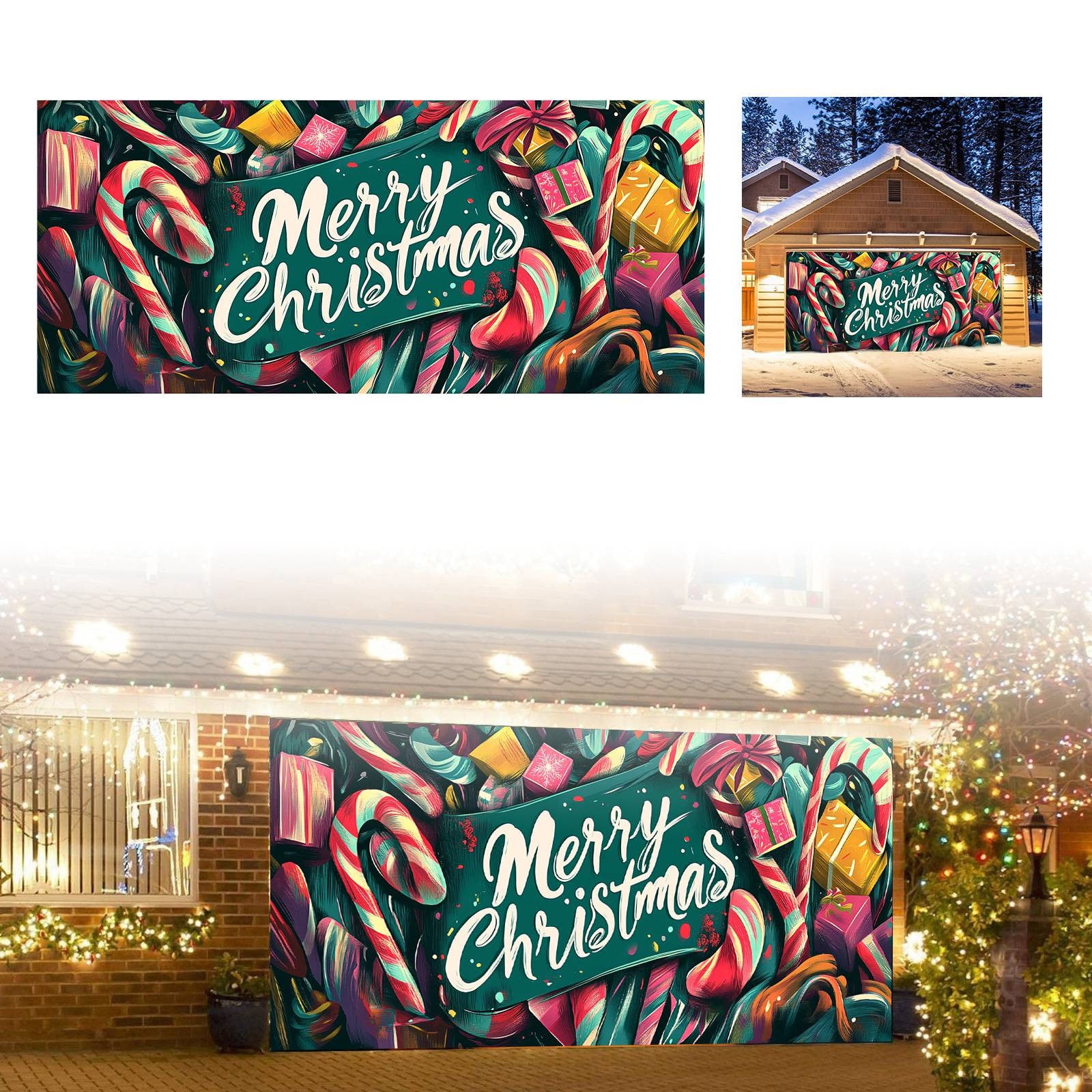 SGJHEQ Get In The Holiday With Our Exclusive Christmas Garage Banner ...