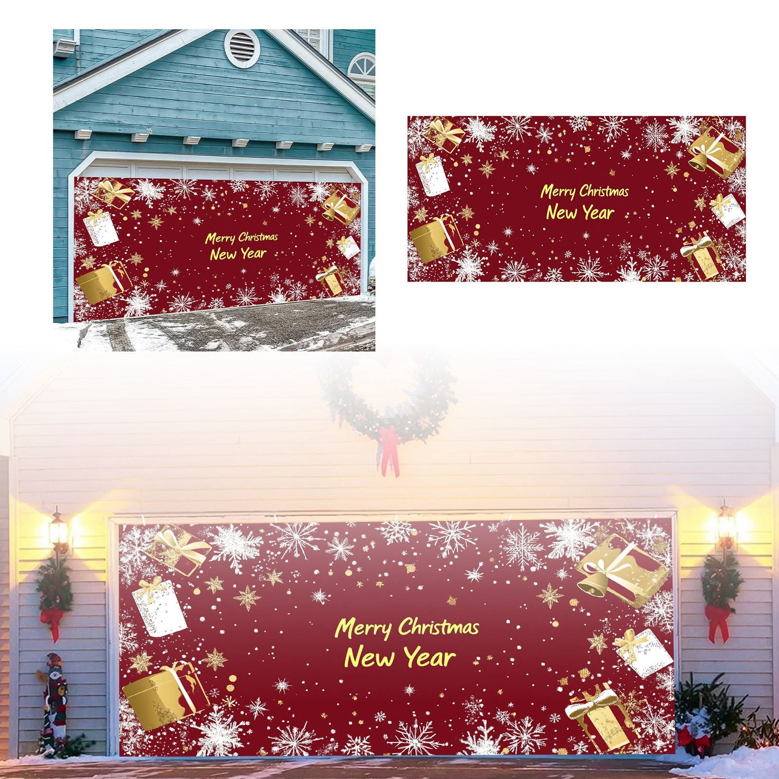SGJHEQ Get Ready For The Festivities With Our Christmas Garage Banner ...
