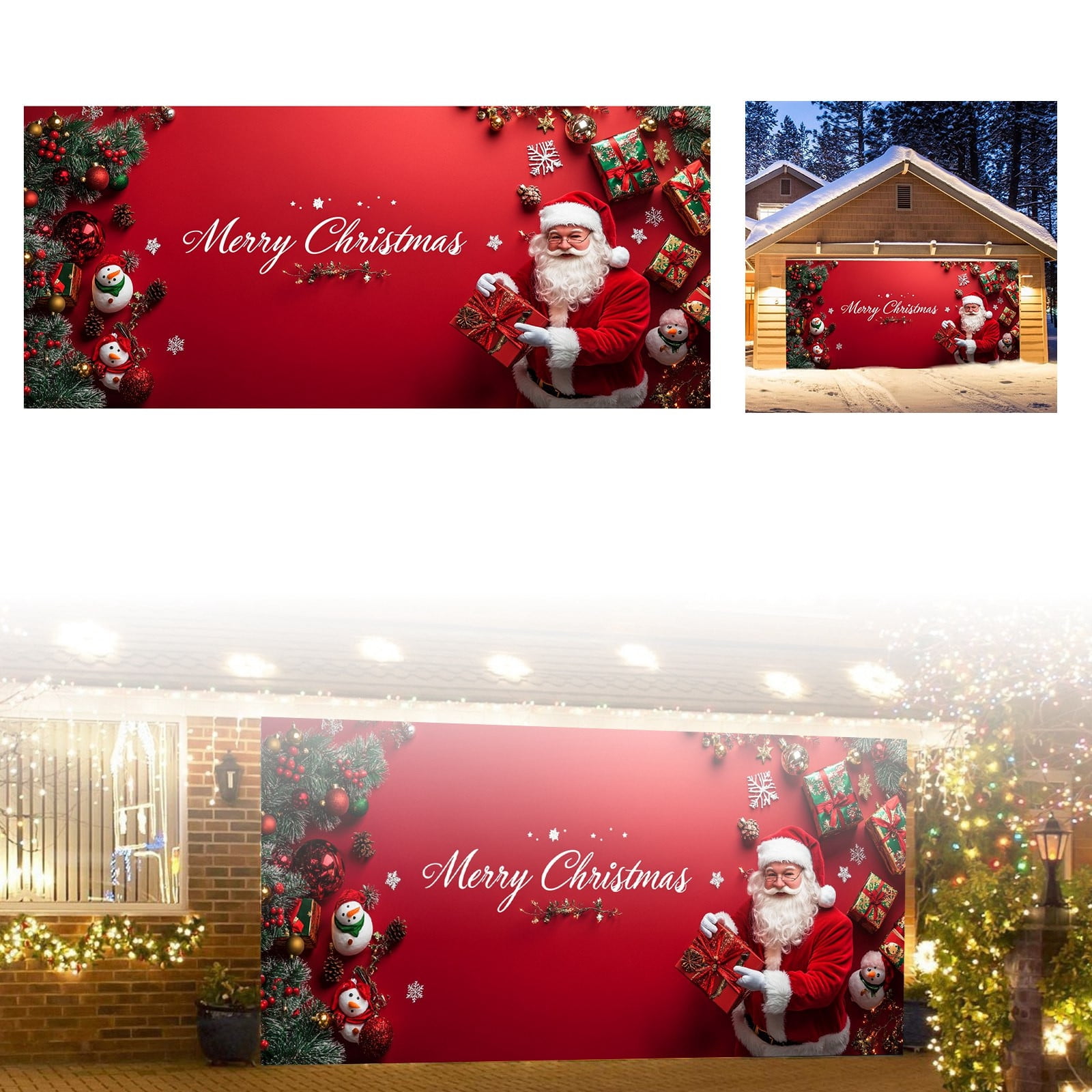 SGJHEQ Get Ready For The Festivities With Our Christmas Garage Banner ...