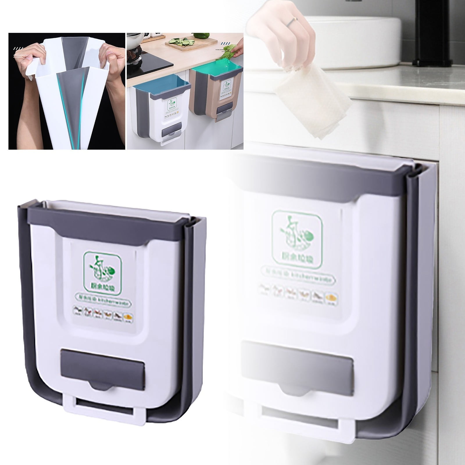 SGJHEQ Kitchen Can Folding Wall Mounted Home Cabinet Door Special ...