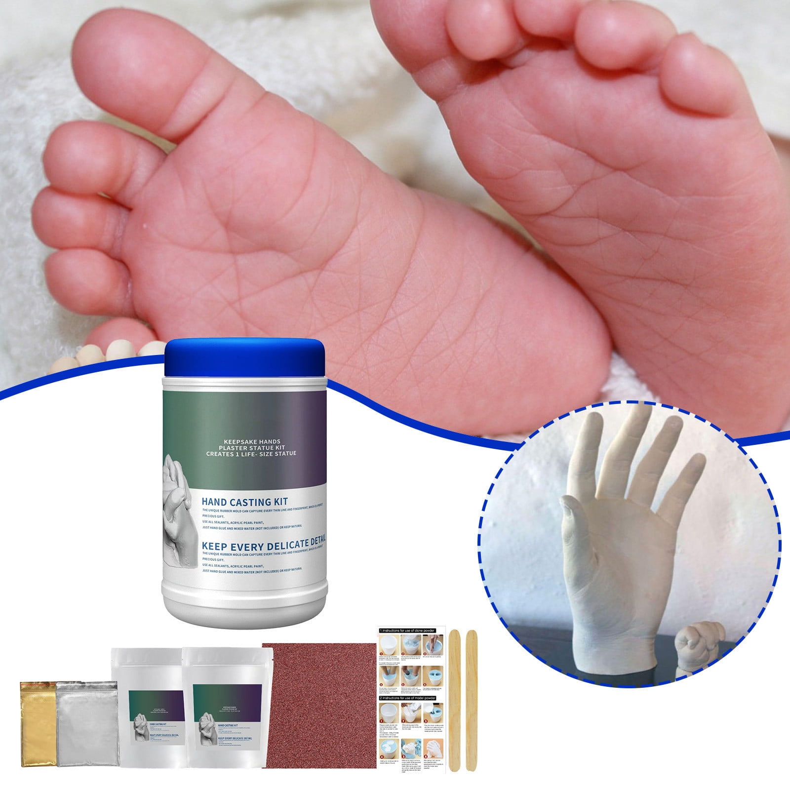 SGJHEQ Lovers Hand Model Set DIY Souvenir 3D Model Clone Powder Model ...