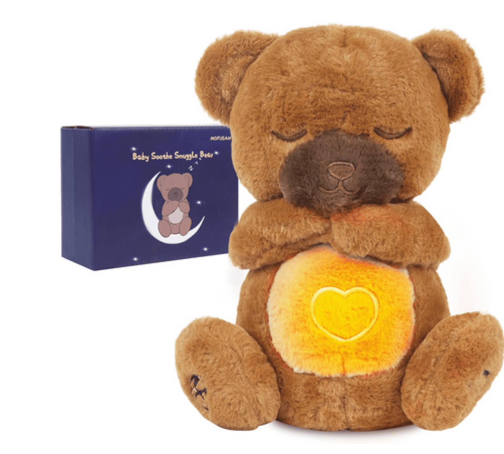 SGJHEQ Soothe Snuggle Bear Plush, Soothing Breathing Bear Stuffed ...
