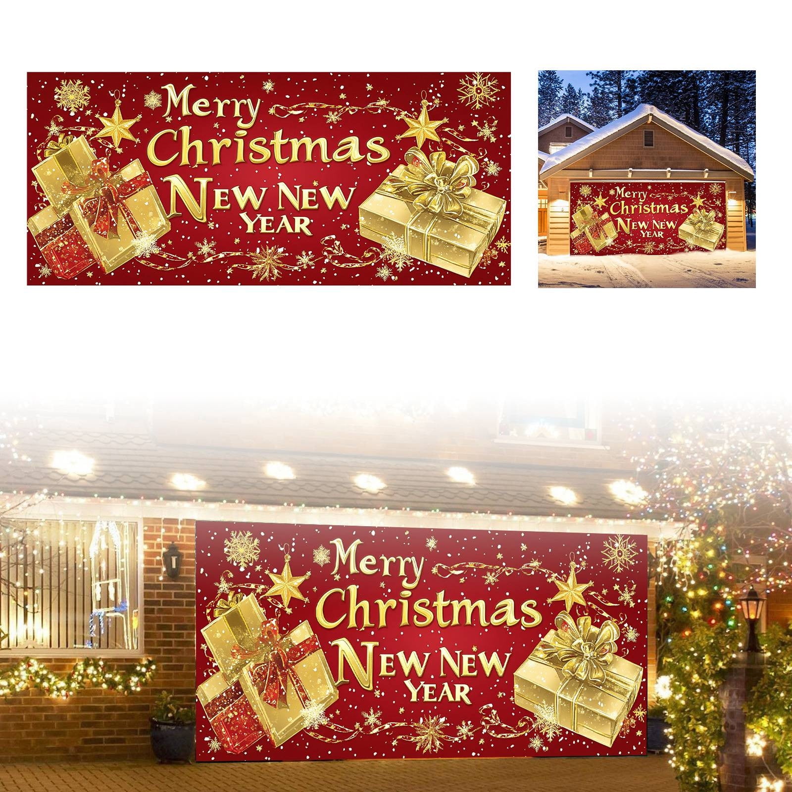 SGJHEQ Spread Christmas Happiness With Our Stunning Garage Banner The ...