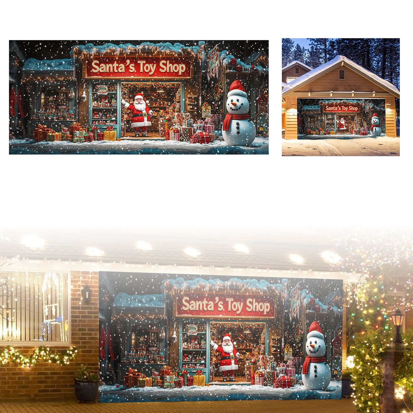 SGJHEQ Transform Your Garage Into A Winter With Our Christmas Garage ...