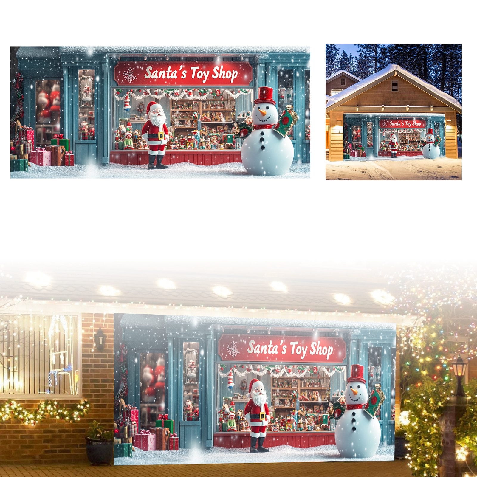 SGJHEQ Transform Your Garage Into A Winter With Our Christmas Garage ...
