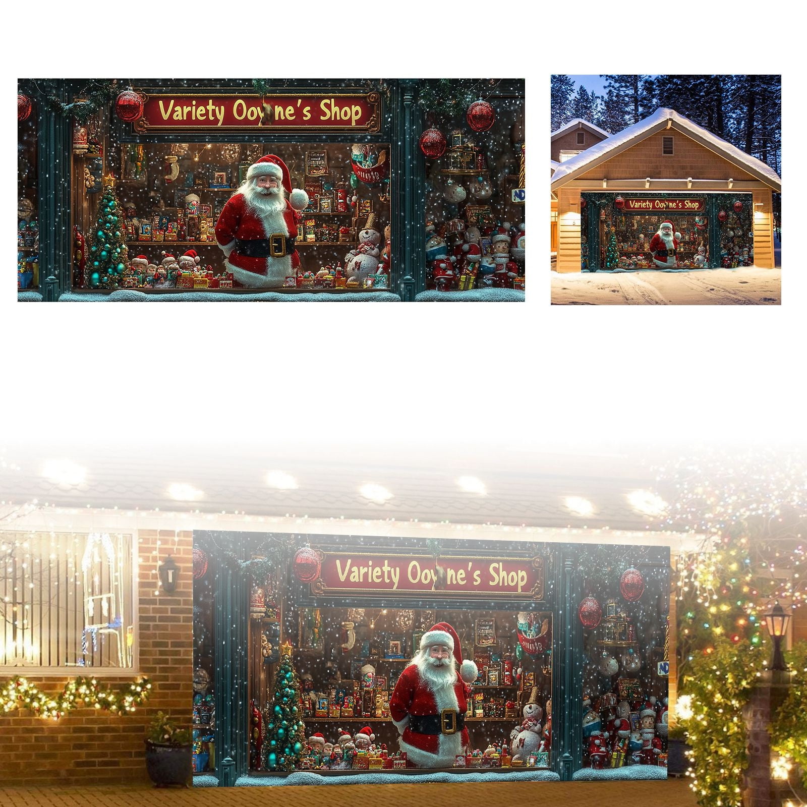 SGJHEQ Transform Your Garage Into A Winter With Our Christmas Garage ...