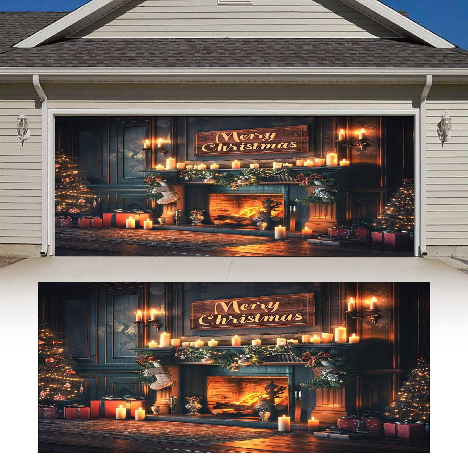 SGJHEQ Transform Your Garage Into A Winter With Our Christmas Garage ...