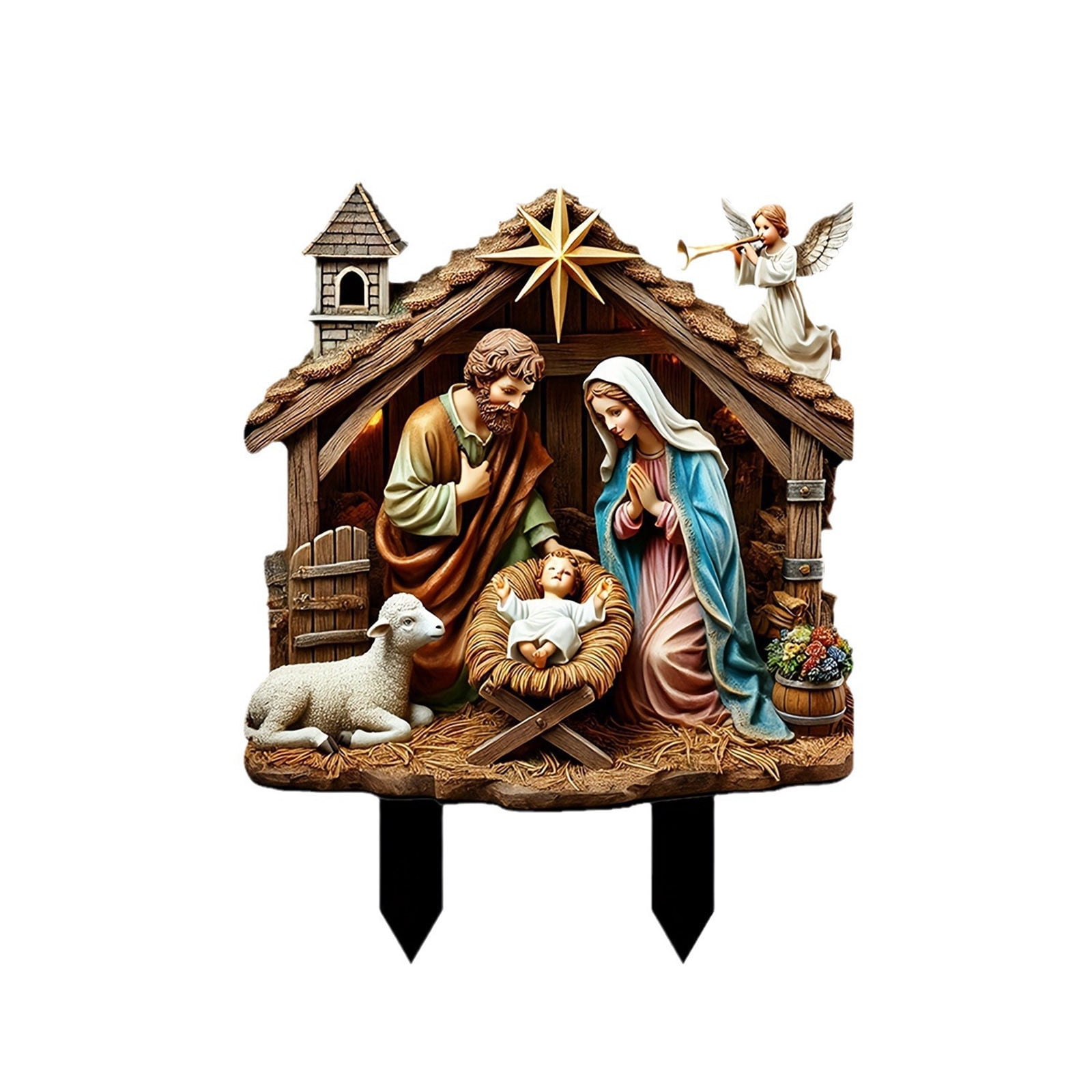 SGJHEQ A Warm Family Of Women Ground Insert Decorations Acrylic Garden ...