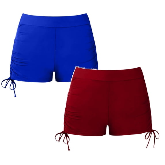 SGMVNU 2 Pack Girls Swim Shorts, Rash Guard Swimming Bottoms Strench ...