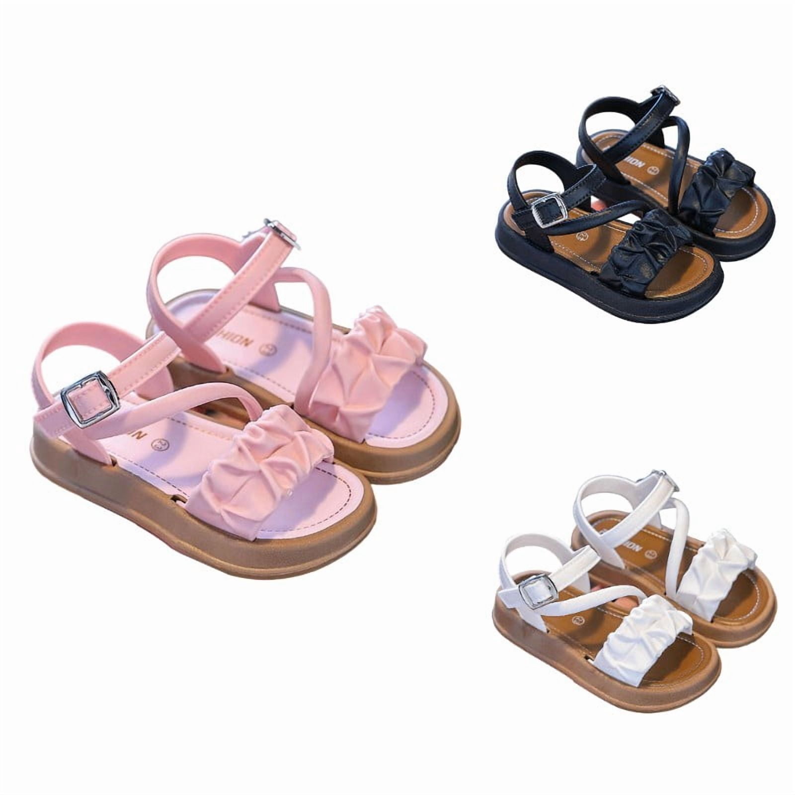 SGMVNU Girls Sandals Summer Casual Open Toe Buckle Anckle Strap Beach ...