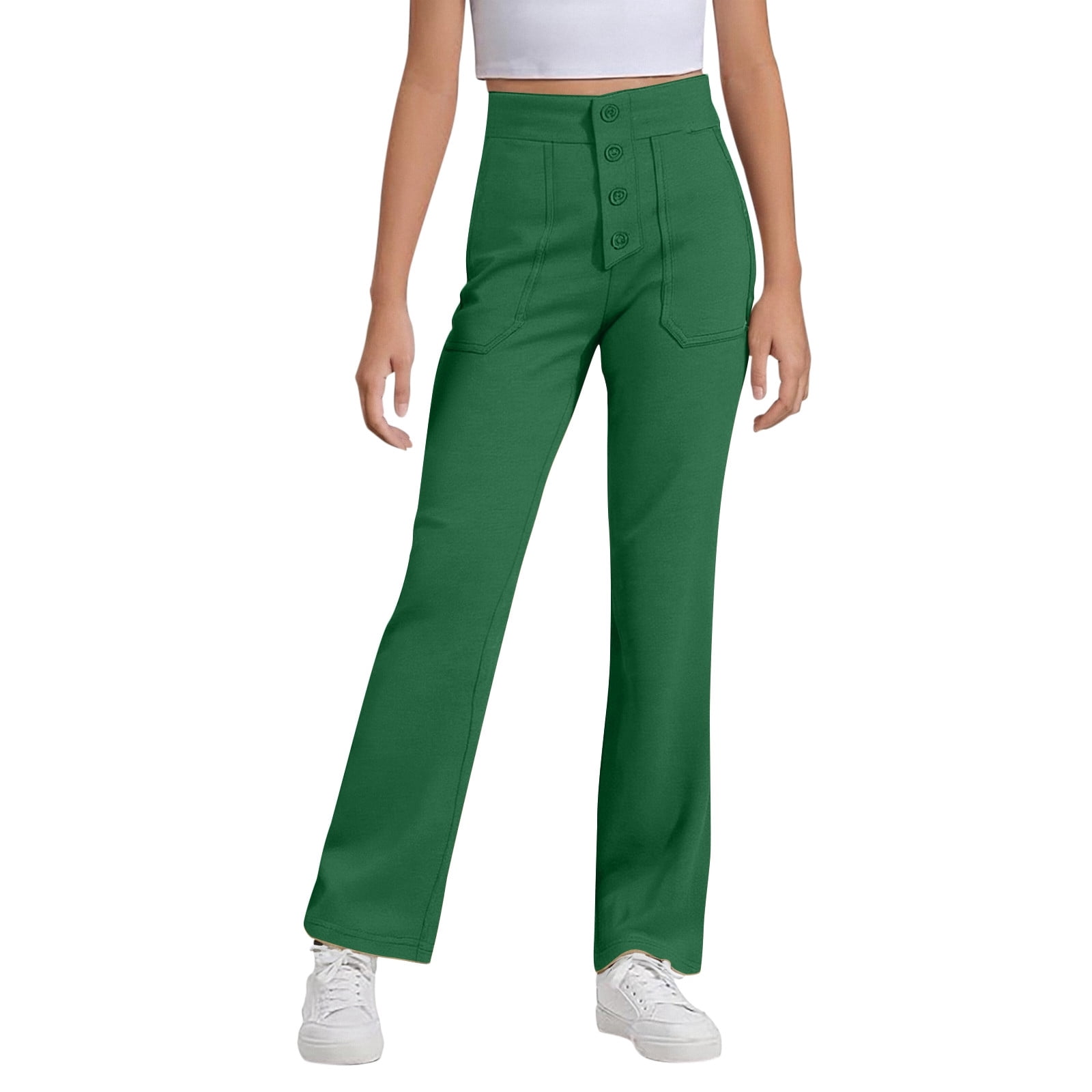 SGMVNU Girls Uniforms Pants Teen School Flare Flared Trousers Size 6-15 ...