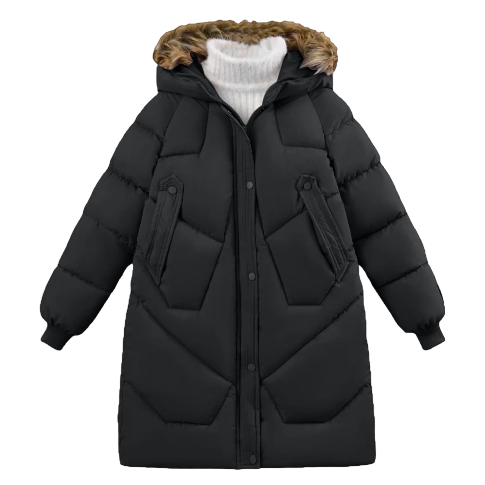 SGMVNU Girls Winter Coat Long Puffer Jacket Outwear Warm Quilted Coats ...