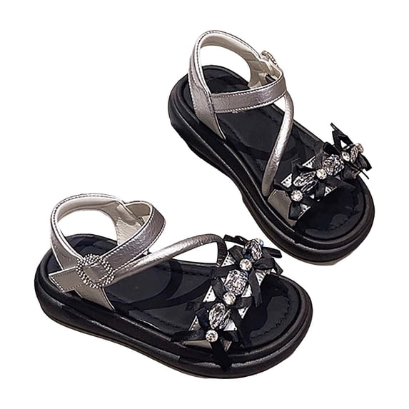SGMVNU Little Girls Sandals, Rhinestone Dress Sandal, Summer Casual ...