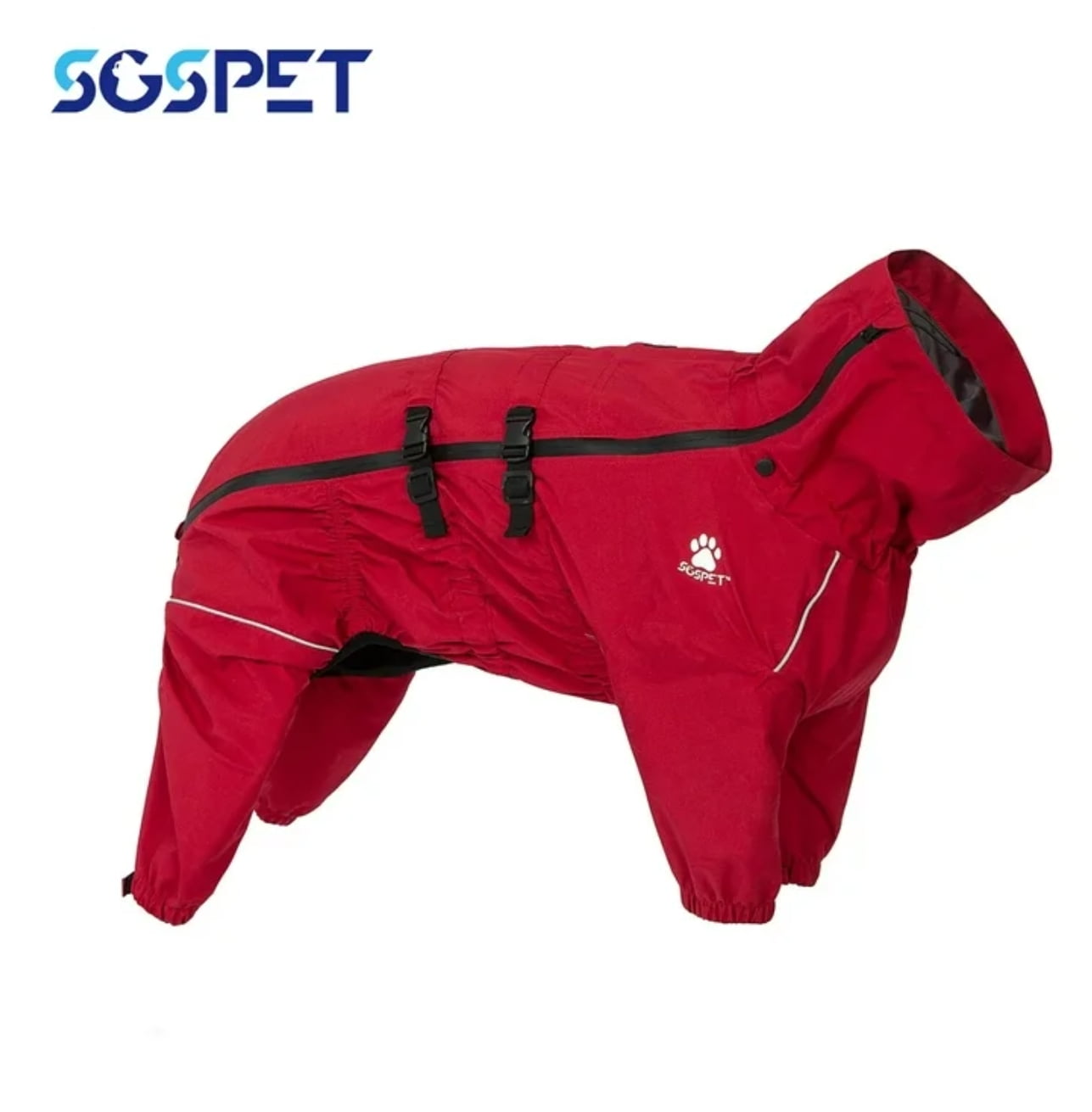 SGSPET Outdoor Dog Rain Jacket, Ripstop Waterproof Tear-Resistant Coat ...