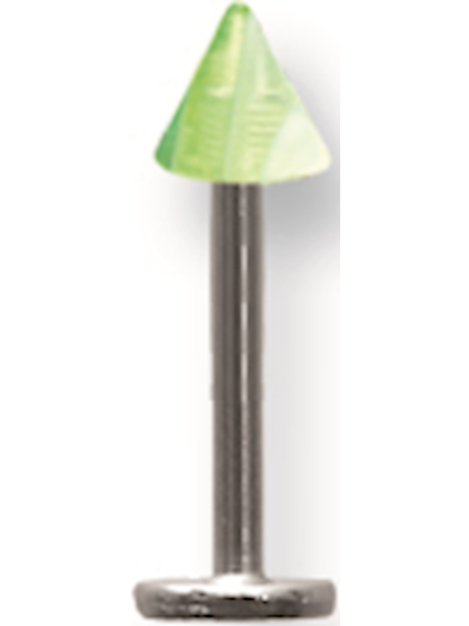 SGSS Labret w Acrylic Vert Layered Cone 16G (1.3mm) 5/16 (8mm) Long w 4 ...