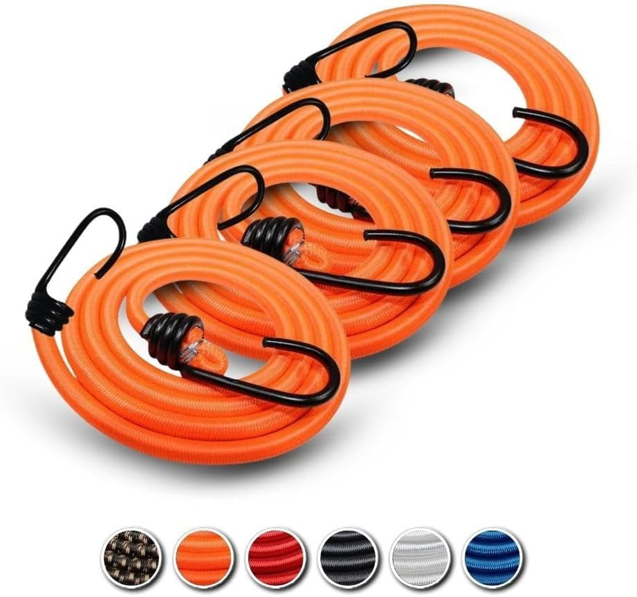 SGT KNOTS Marine Grade Bungee Cord with Hooks - Heavy Duty, Dacron ...