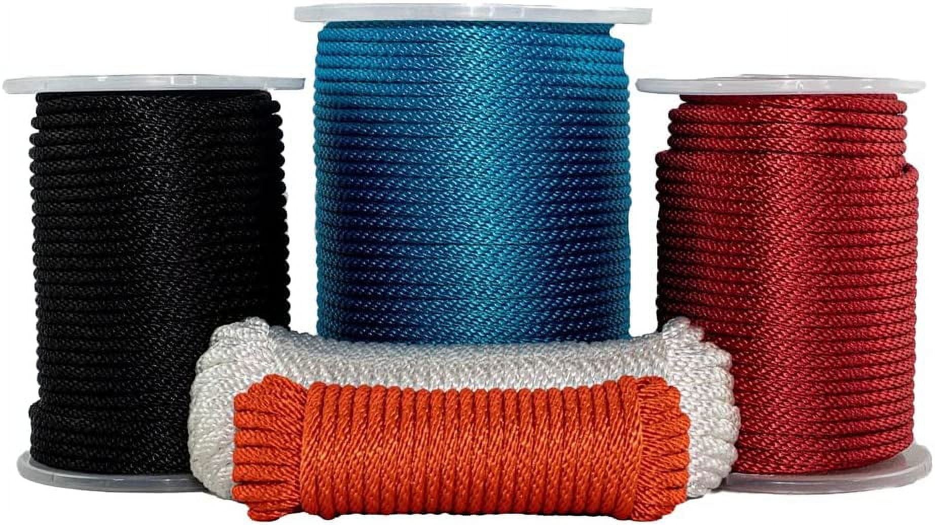 SGT KNOTS Solid Braid Nylon Utility Rope - Multipurpose Smooth Nylon ...