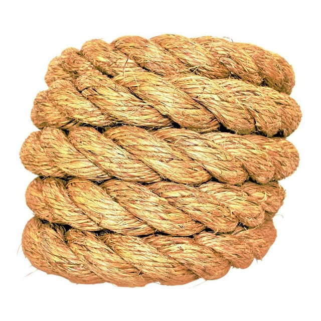 SGT KNOTS Twisted Manila Rope - Natural 3 Strand Fiber Hemp Rope for ...