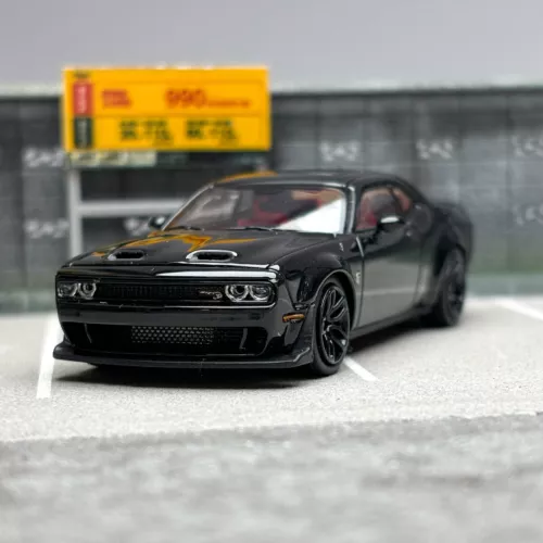 SH 1/64 Scale Dodge SRT Hellcat Black Diecast Car Model Toy Gift NIB ...