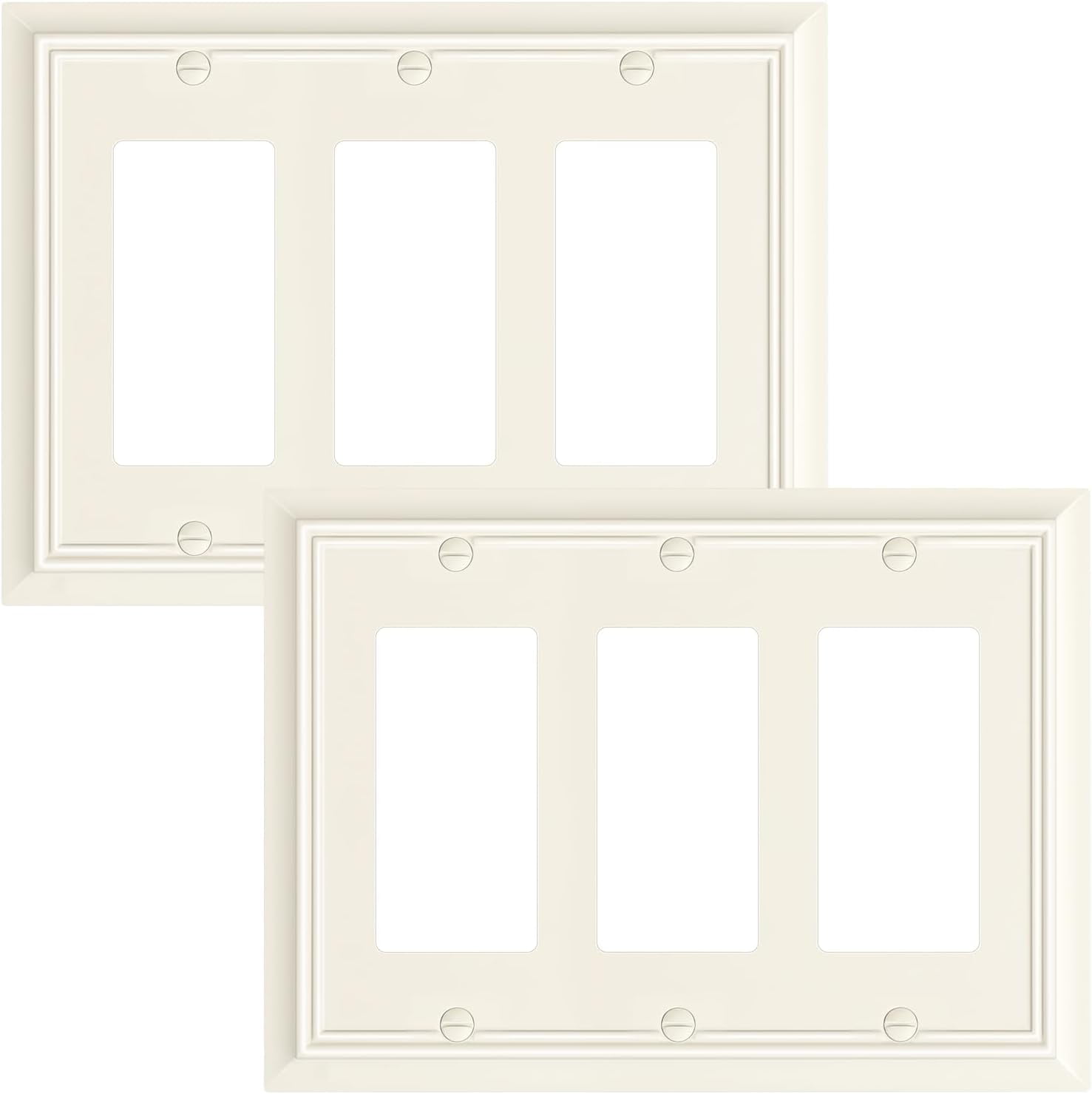 SH 2-Pack Decorative Tripple Decorator Outlet Cover Plate,Durable ...