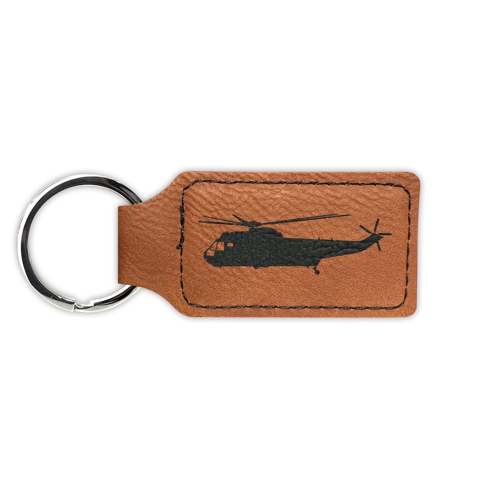 SH-3 H-3 Sea King Helicopter Keychain Leatherette Rectangle - Laser ...