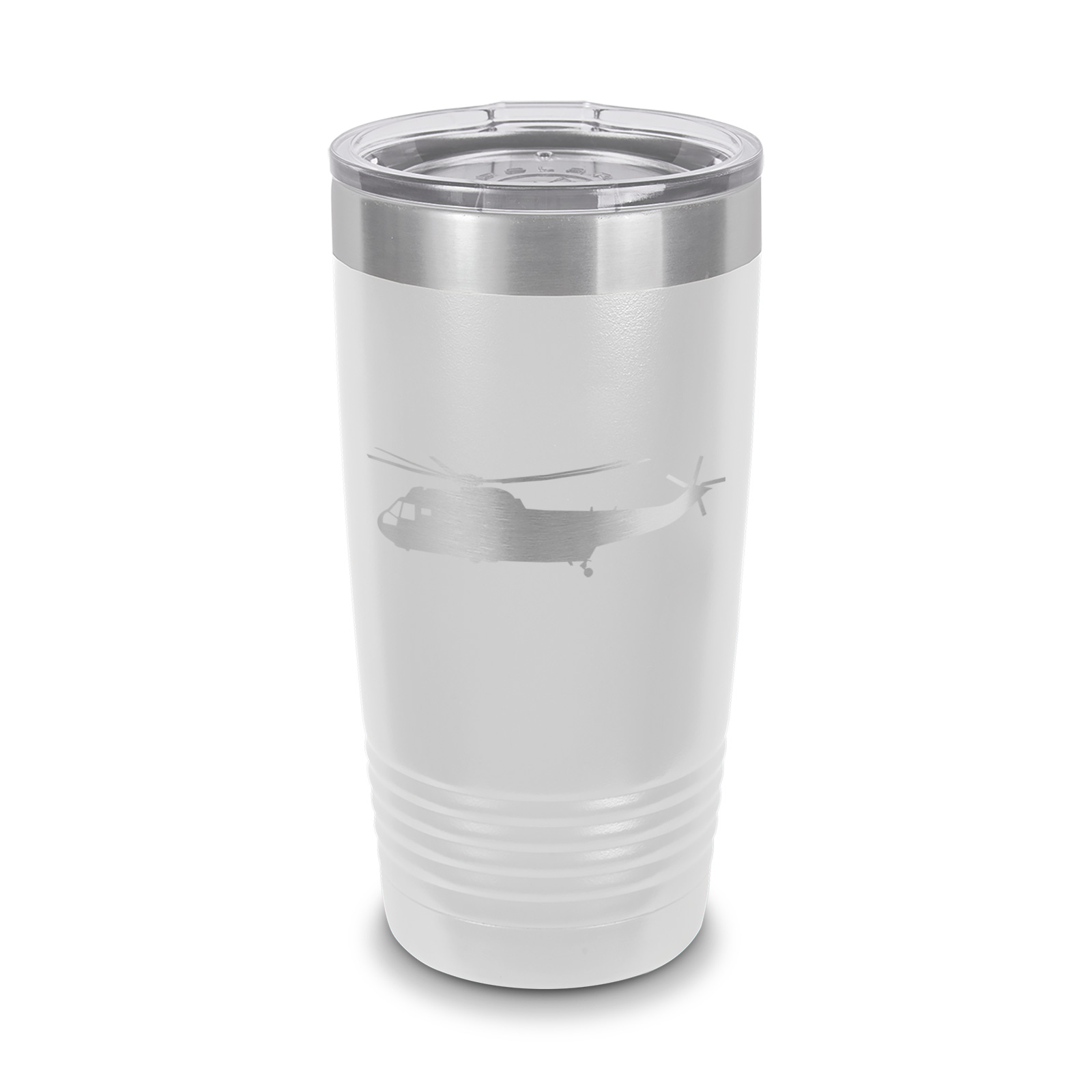SH-3 H-3 Sea King Helicopter Tumbler 20 oz - Laser Engraved w/ Clear ...