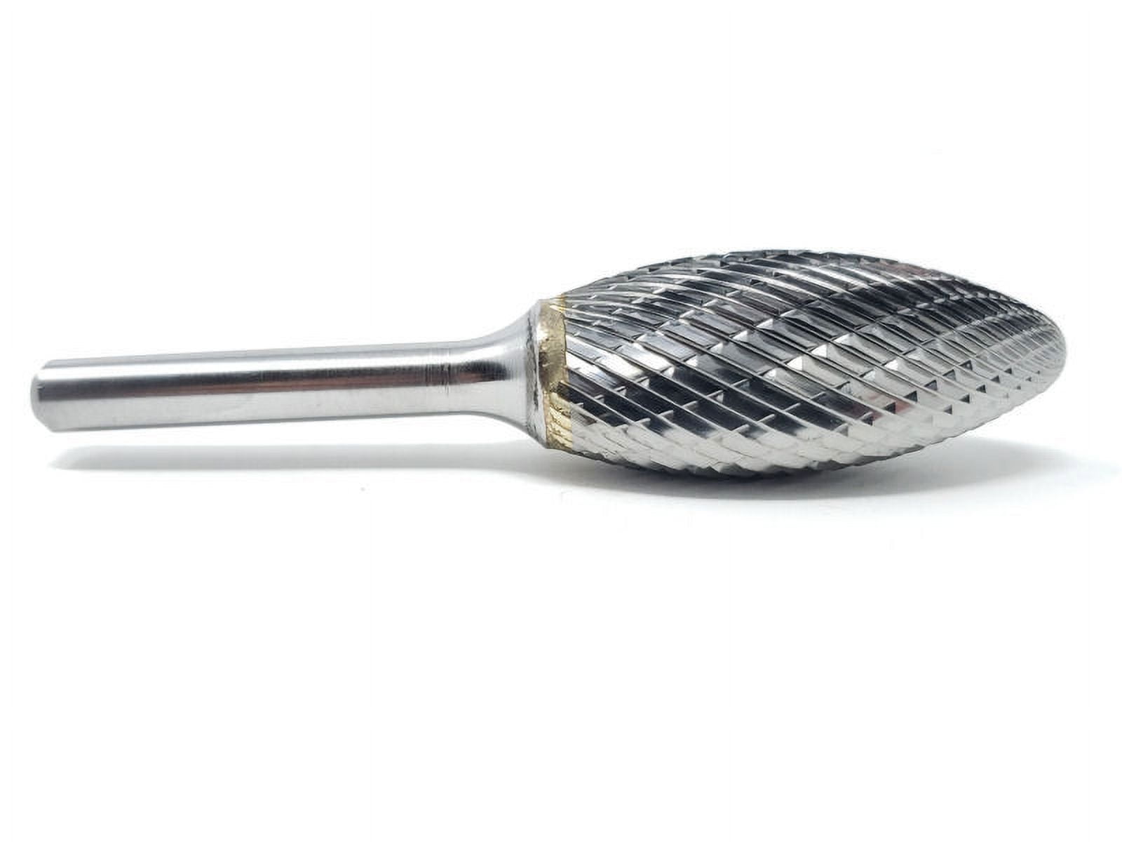 SH-7 Double Cut Flame Shape 3/4" x 1 5/8" Carbide Burr Bur Tool Die ...