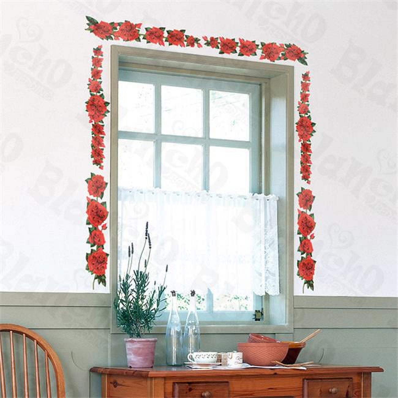 SH-805 Flowers Fence - Wall Decals Stickers Appliques Home Decor ...