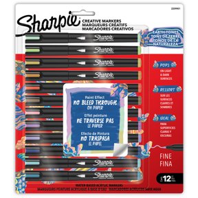 Sharpie Creative Markers, Water-Based Acrylic Paint Markers, Fine Tip ...