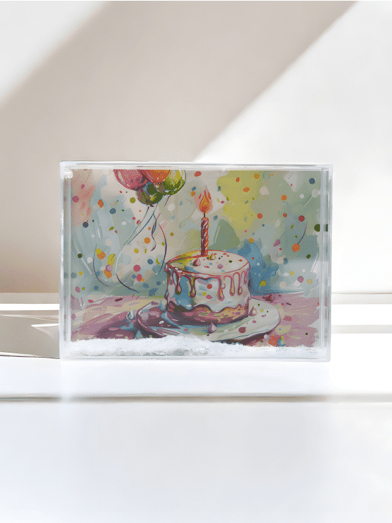 SH.DREAM Birthday Photo Frame Glitter Acrylic Picture Frame Floating ...