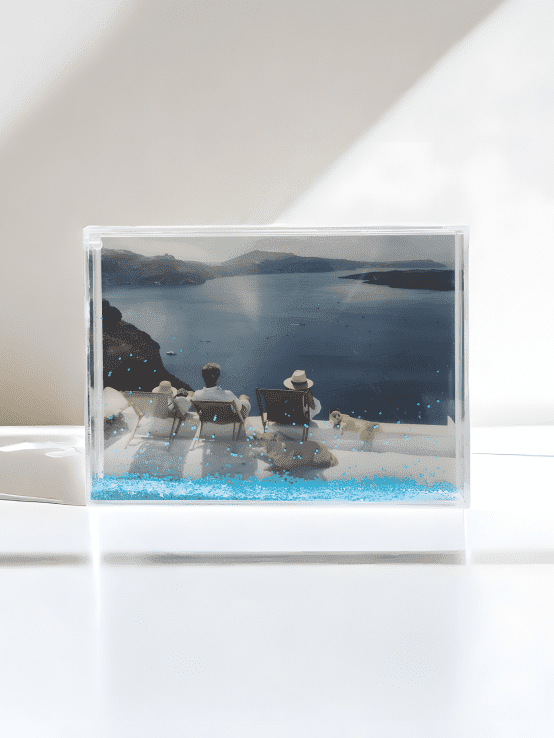 SH.DREAM Photo Frame with Water and Glitter For Home Decor, Birthday ...
