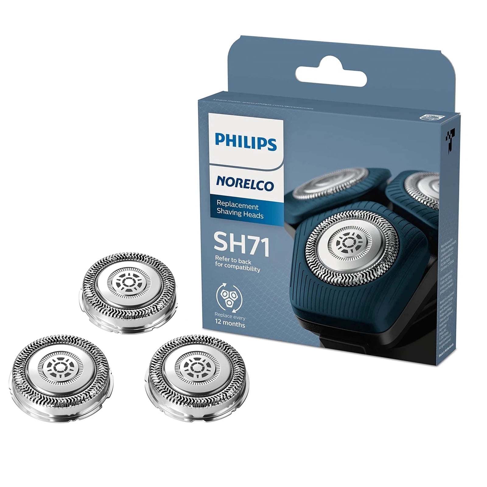 SH71/52 Philips Replacement Heads Compatible 7000 Series & 5000 Series ...