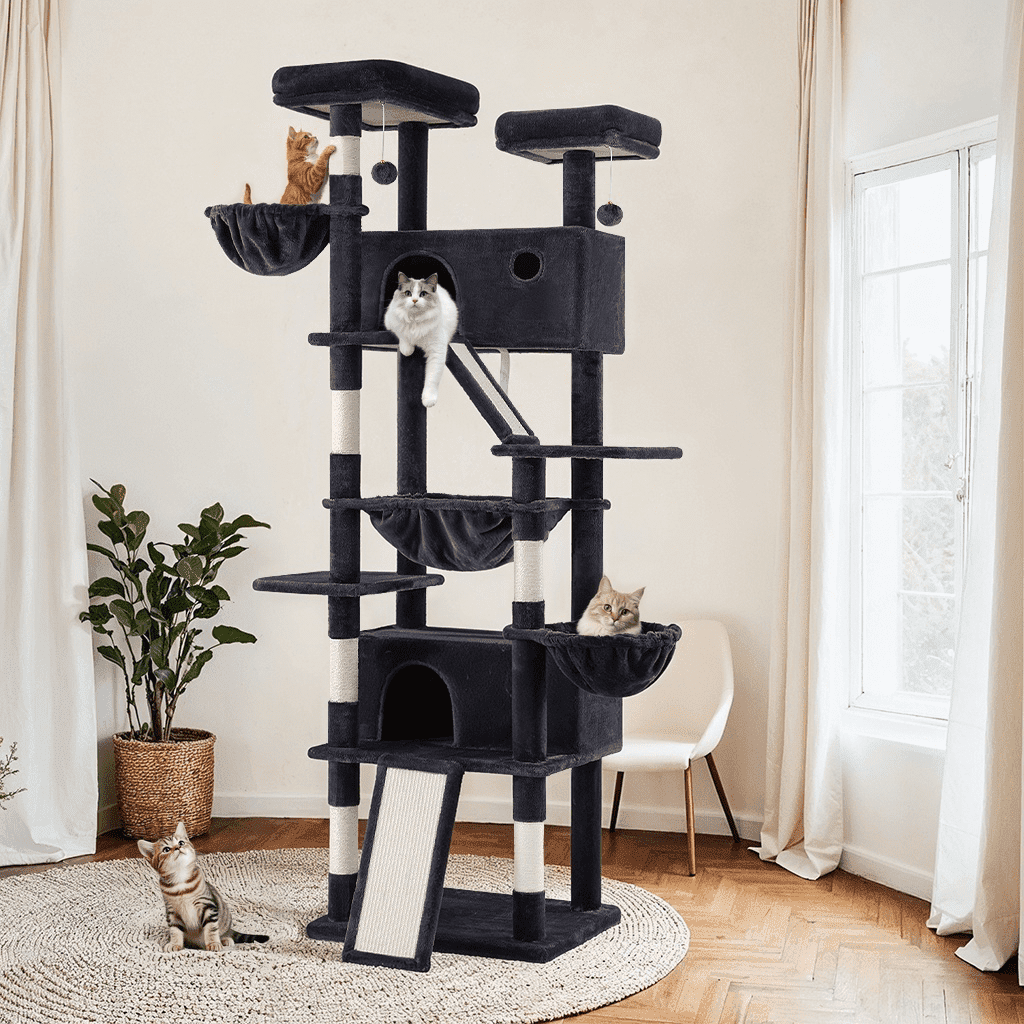 Merrland 81" Multi-Level Large Cat Tree Tower for Indoor Kittens, Cat ...