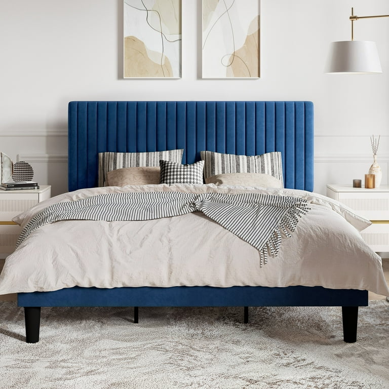 King headboard blue store
