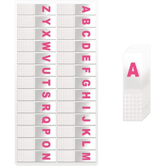 SHAANXIXIAN 520 Pcs Alphabetical Adhesive Tabs, A-Z Sticky Index Tabs ...