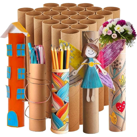 SHAANXIXIAN Cardboard Tubes - Paper Towel Rolls for Crafts - Paper ...
