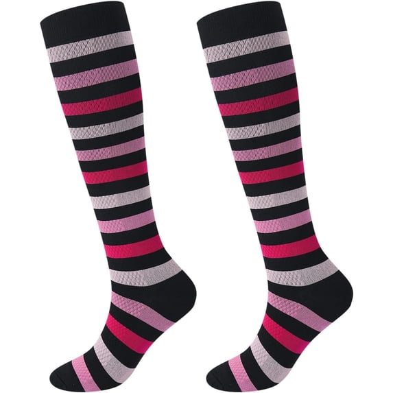 SHAANXIXIAN Compression Socks for Women Knee High for Running Athletic ...