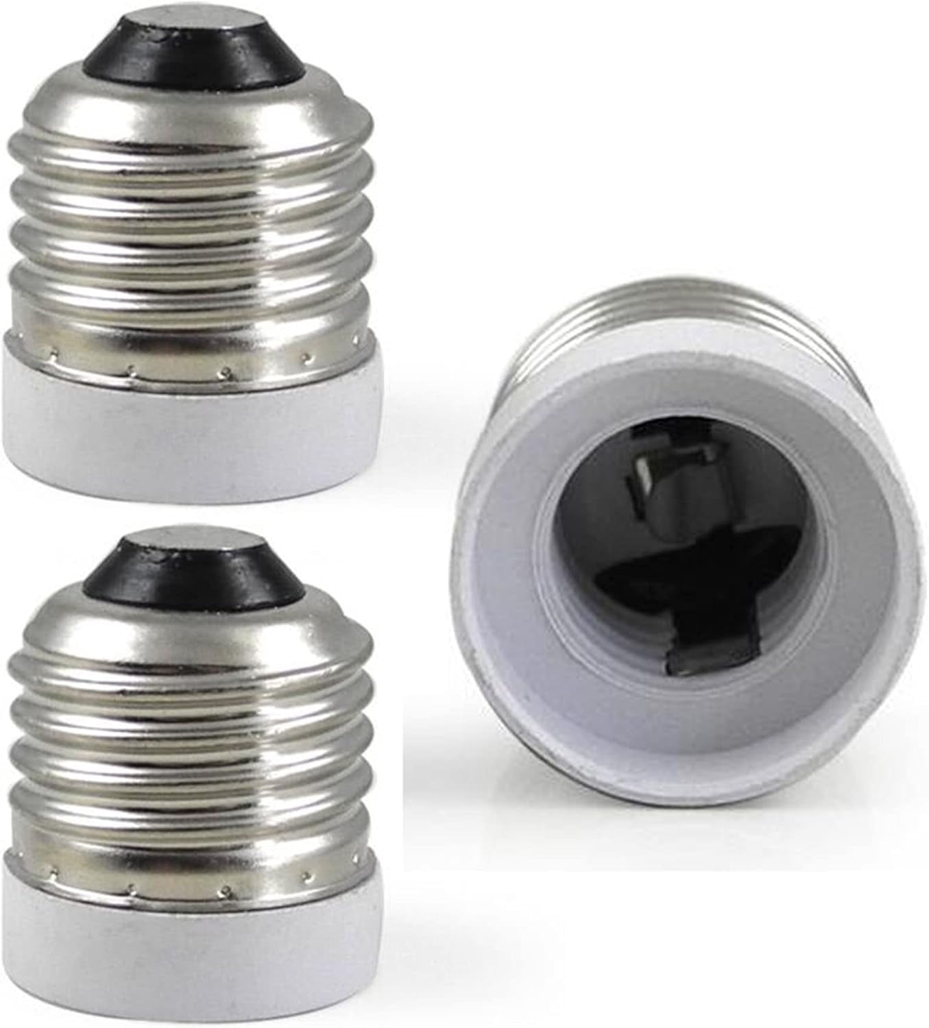 SHAANXIXIAN FINELED 3-Pack E26 to E17 Socket Adapter,Medium Screw E26 ...