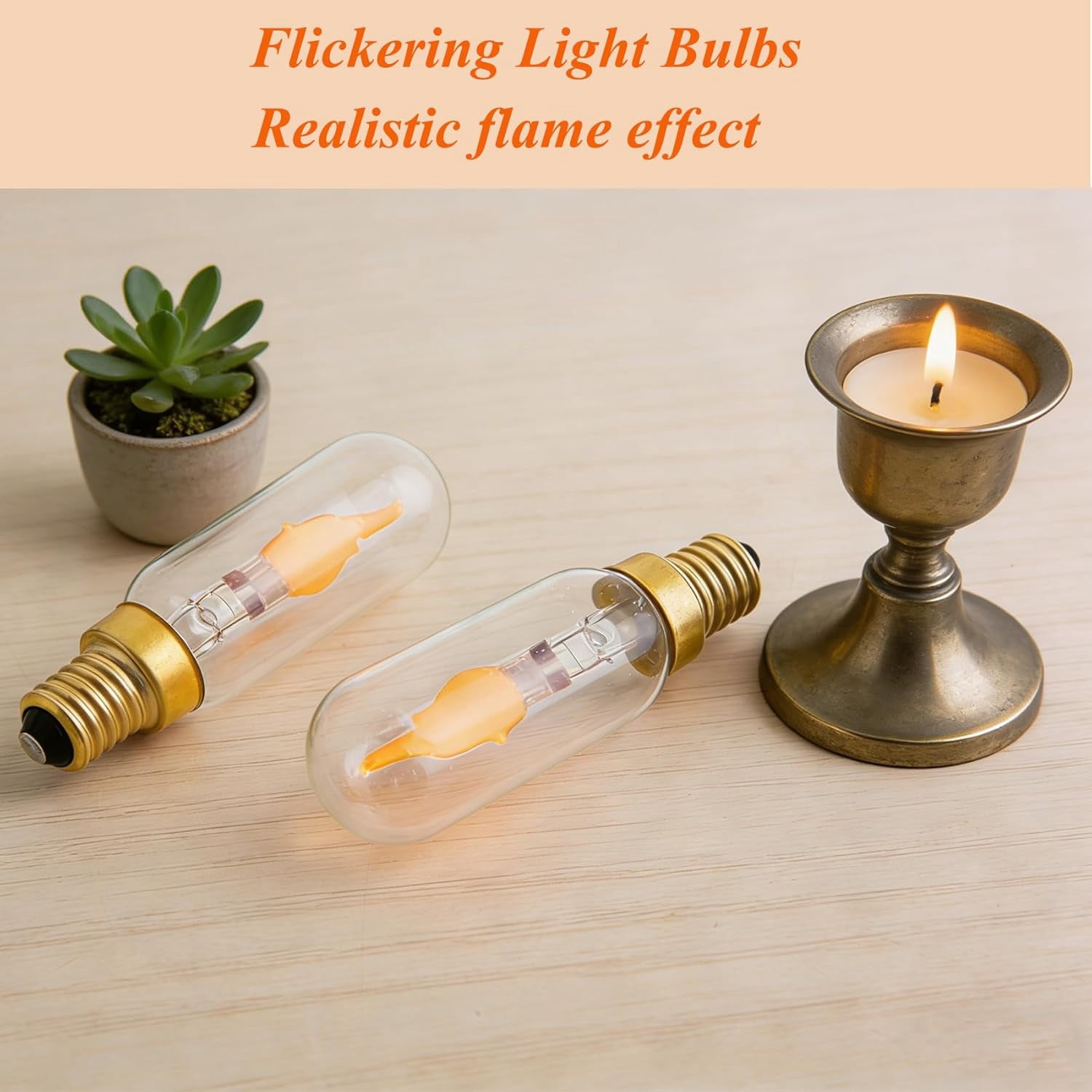 SHAANXIXIAN Flickering Light Bulbs E12 Base LED Fire Effect Flicker ...