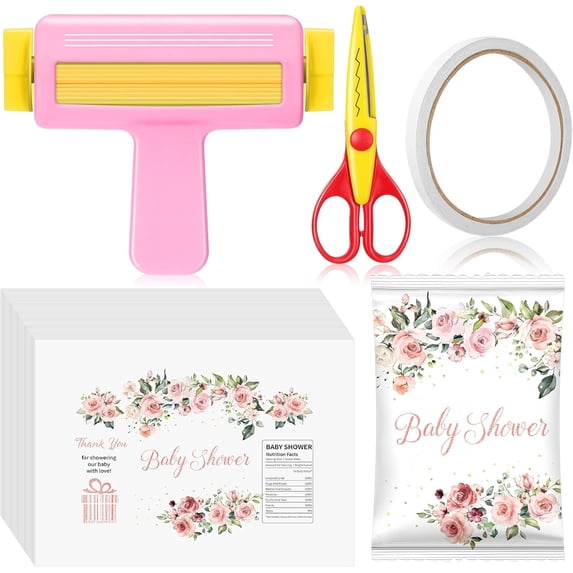SHAANXIXIAN Paper Crimper, Pinking Shears, 30 Sheets Baby Shower Glossy ...