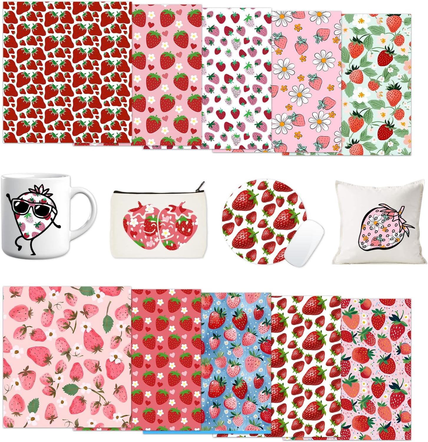 SHAANXIXIAN Strawberry Sublimation Transfer Paper- 10 Sheets ...