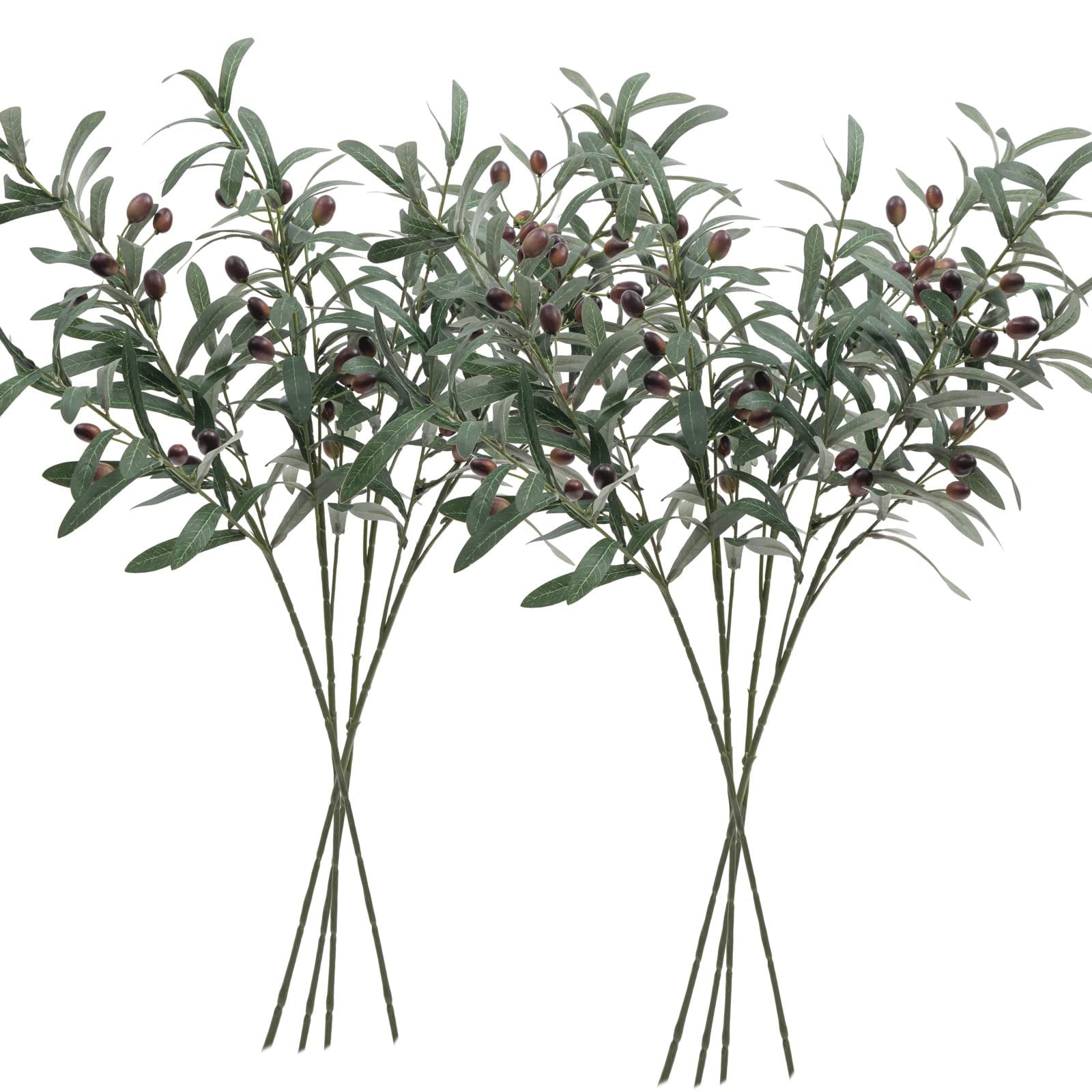 SHACOS 8 PCS Fake Olive Tree Branches Faux Olive Branches for Vase 28 ...