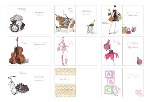 SHADE TREE GREETINGS Variety Boxed Greeting Card Assortment by Ann ...