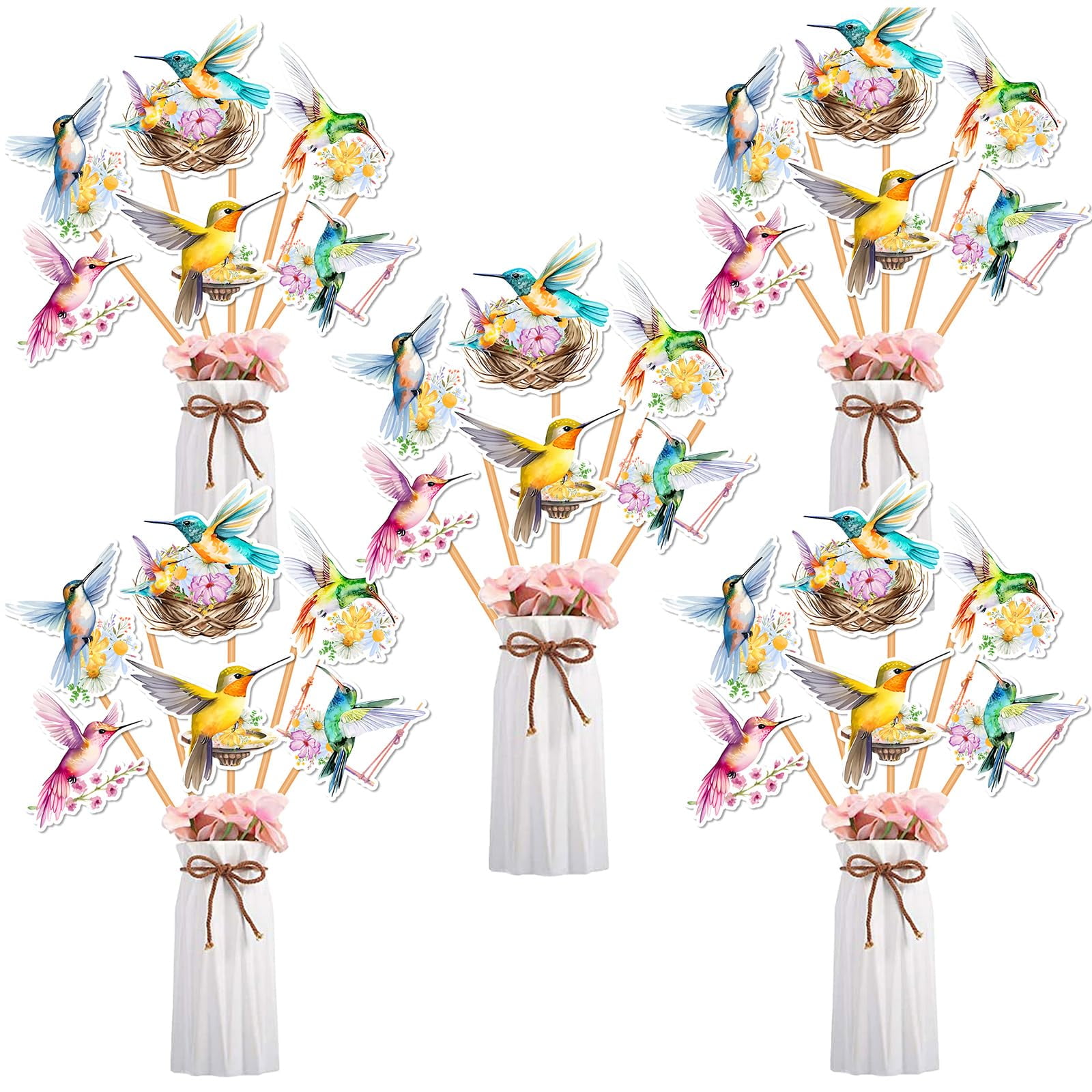 SHADOAMP Hummingbird Table Party Decorations Centerpieces Sticks, 24pcs ...
