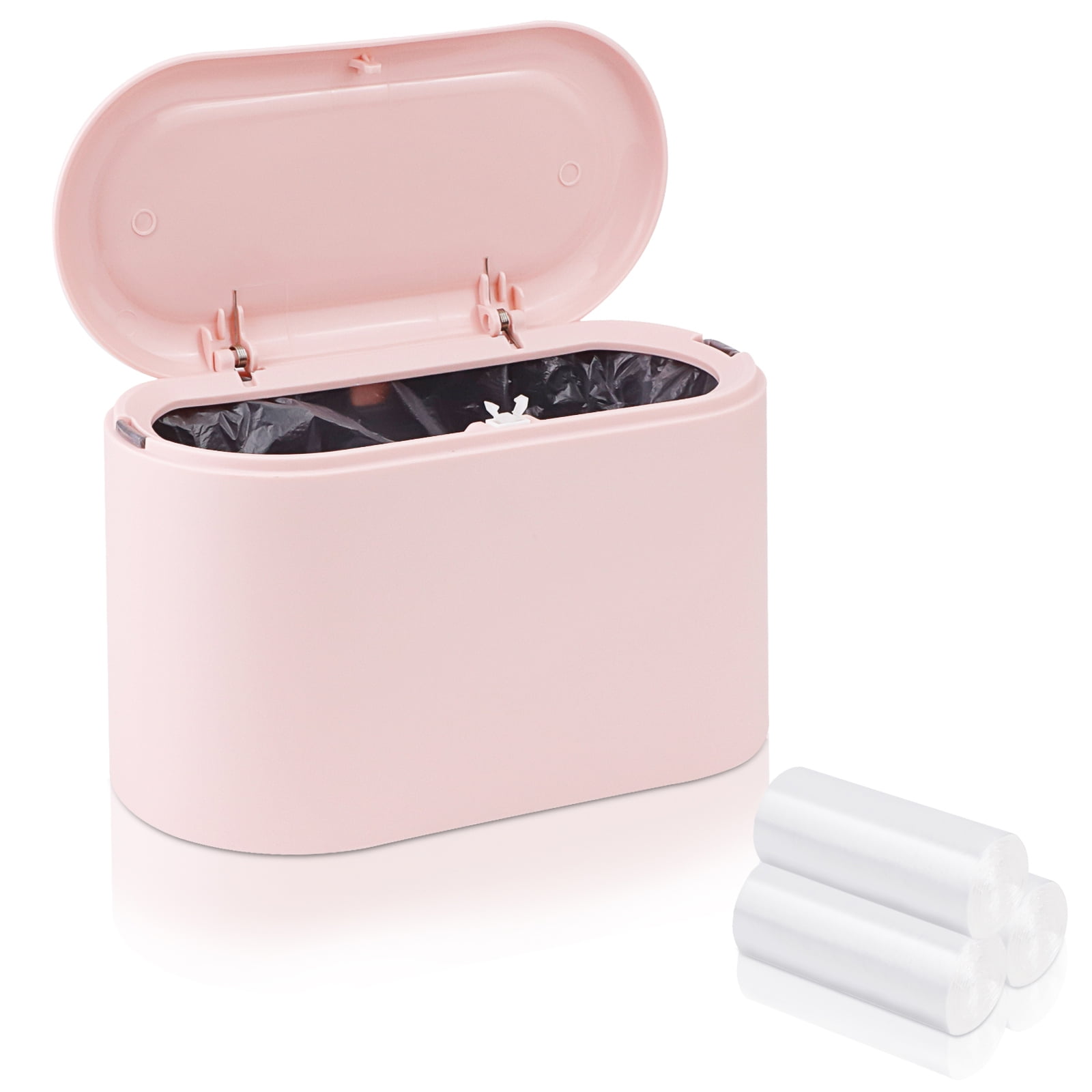 SHAIDOJIO Small Trash Can with Lid, Desktop Mini Garbage Can ...