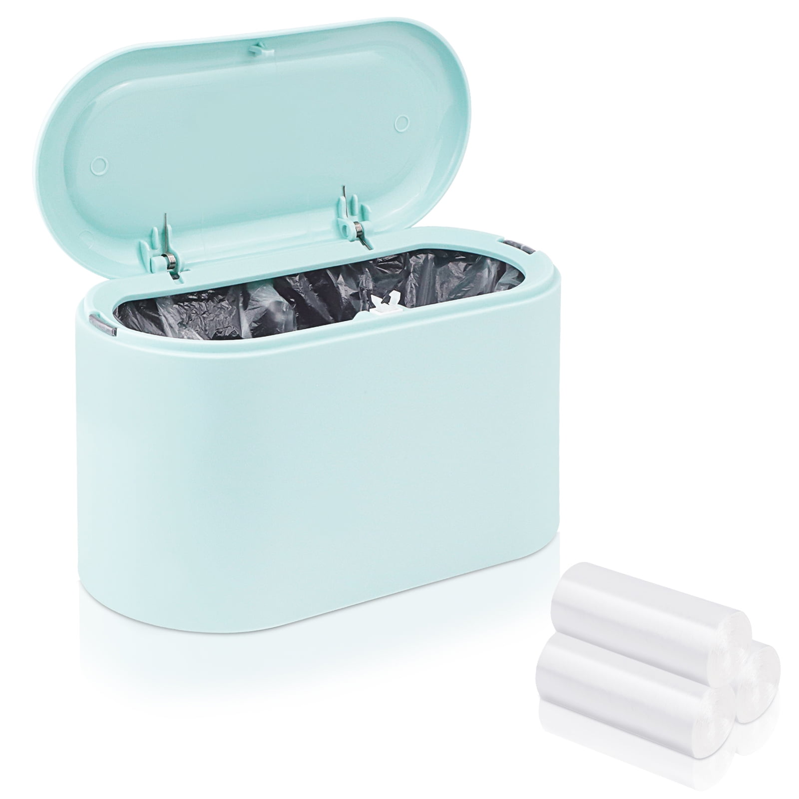 SHAIDOJIO Small Trash Can with Lid, Desktop Mini Garbage Can ...