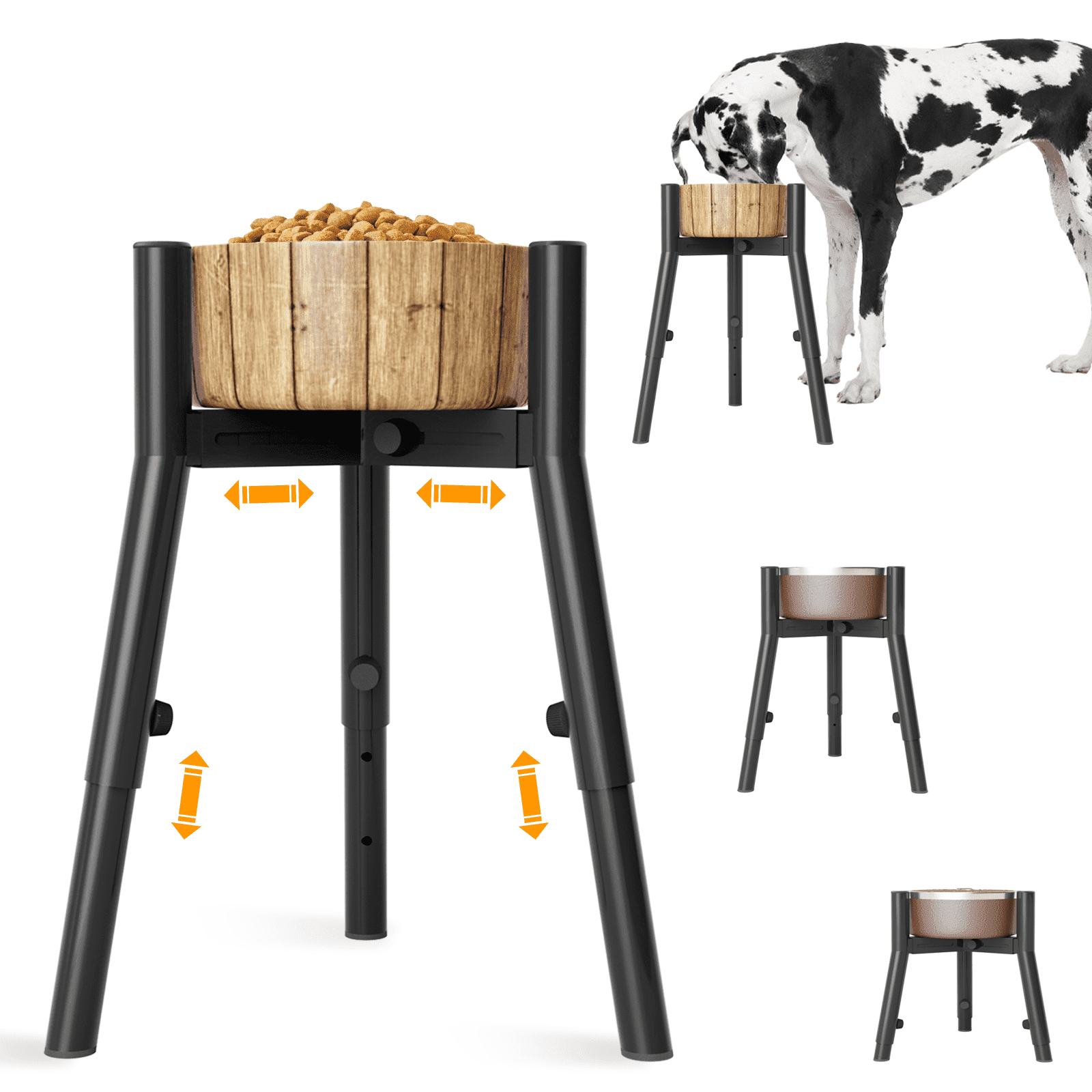 SHAINFUN Raised Dog Bowl Stand for Medium & Large & Extra Large Dogs ...