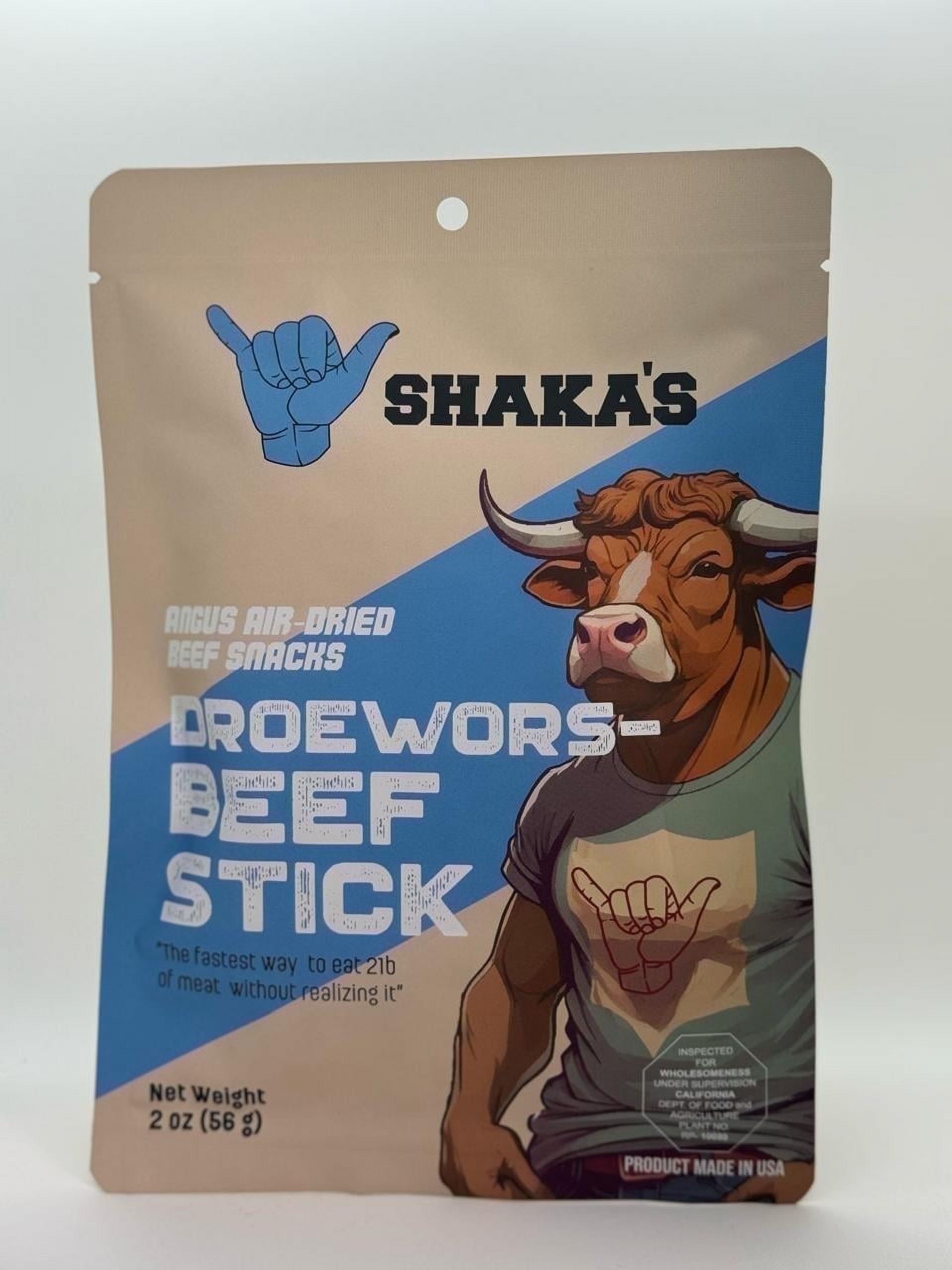 SHAKA'S Angus Air-Dried Beef Stick Biltong Snacks - 2oz - Walmart.com